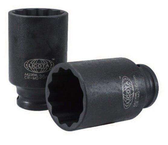 Licota A4213WL Головка, 1/2", 13 мм, торцевая, 12-гранная, ударная, глубокая