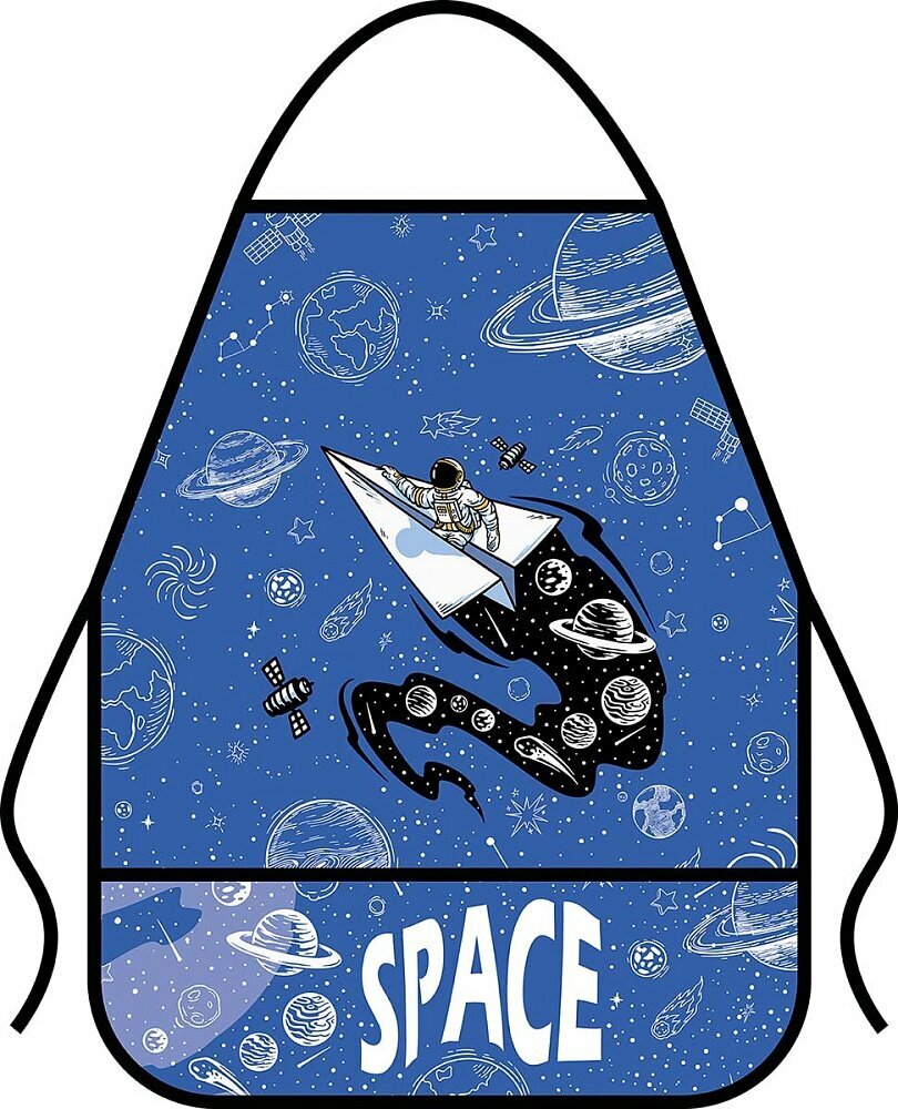 Фартук для труда с карманом, печать на ткани ФДТ-3, космос