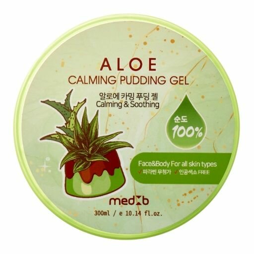 Успокаивающий гель для тела с экстрактом алоэ MEDB Aloe Calming Pudding Gel 300 мл