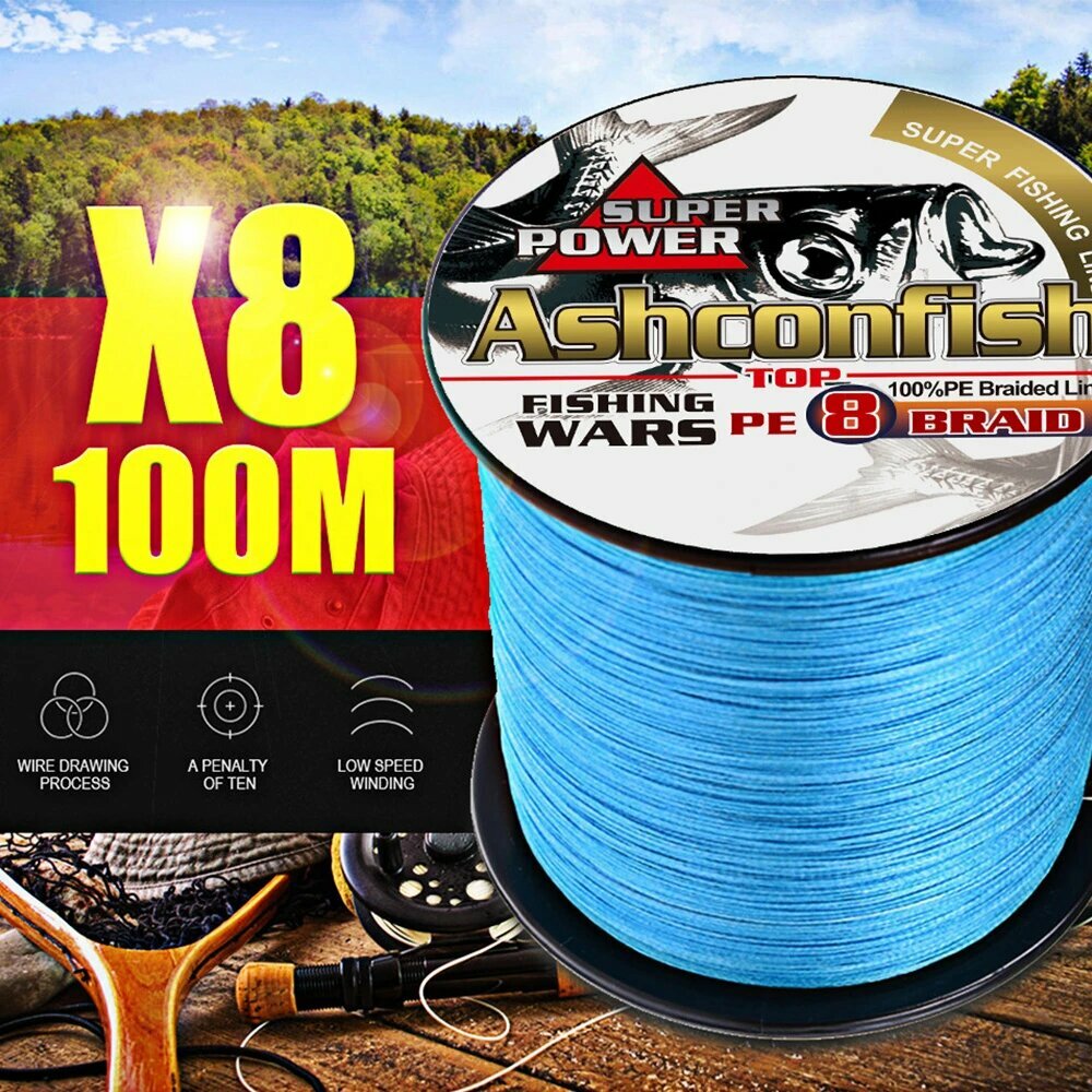 8-жильная плетеная рыболовная леска 100 м, супер полиэтилен, 0,1-1,0 мм, волокно, морские пляжные провода, рыболовные инструменты 6-анг. Фунт, рыболовная нить, снасть, веревка