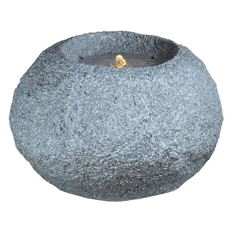 Фонтан интерьерный Heissner Grey Rock LED с подсветкой, 50х47х30 см, серый, искусственный камень, цена - за 1 компл