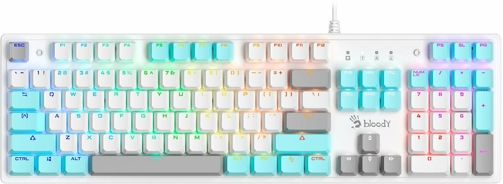 Клавиатура A4TECH Bloody S510N механическая белый