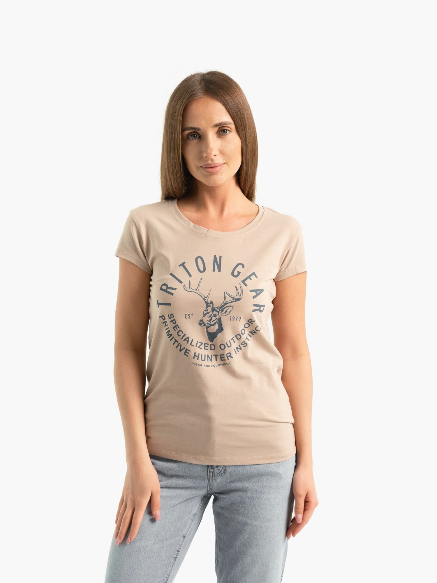 Футболка "PRIMITIVE INSTINCT" (Бежевый) TRITONGEAR Размер M (42-44)