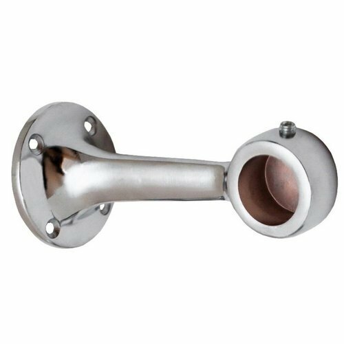 Держатель трубы d- 25 мм. дистанционный торцевой, Крепление трубы к стене, торцевой, хром- 2 шт. в упаковке.