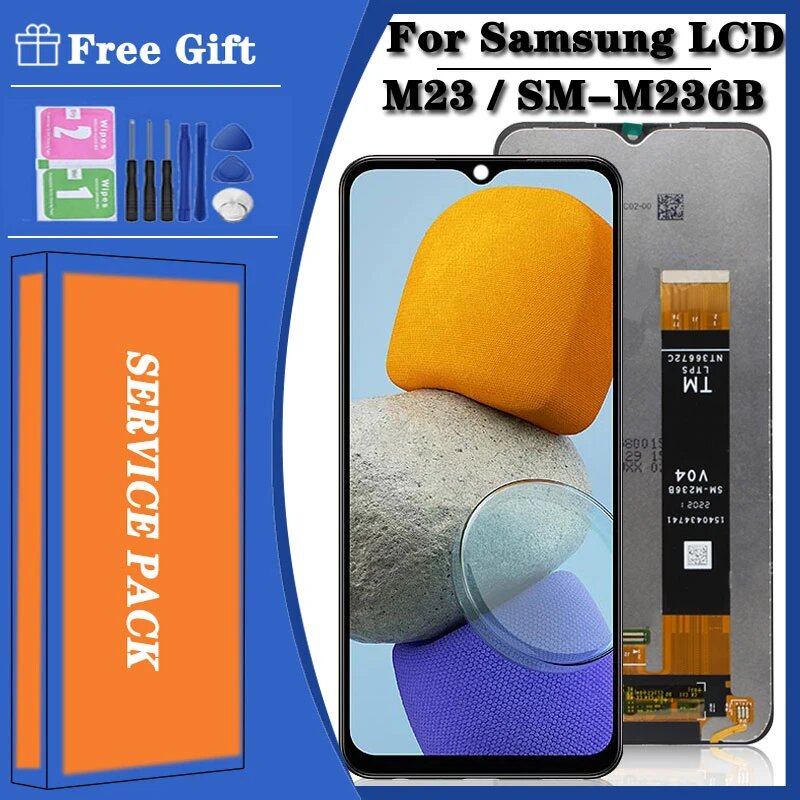 Высококачественный ЖК-дисплей для Samsung M23 дисплей M236 сменный ЖК-экран для Samsung M23 lcd M236B/DS, M236Q/DS ЖК-дисплей Black With frame