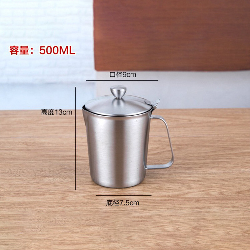 Утолщенный мерный стакан из нержавеющей стали 304, 2000 мл, для молока, чая, кофе, с шкалой, 2 л, лабораторный стакан, такой же, как лабораторный