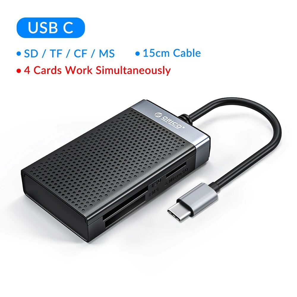 ORICO Чтение карт USB 3.0 4 в 1 Type C 4 Card work