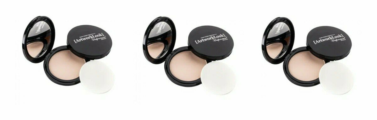 Компактная крем-пудра Relouis, Artwork Look Professional, тон 02, 10 гр, 3 шт