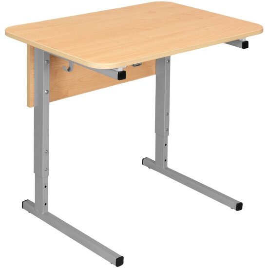 Стол-парта Дэми 1-местный регулируемый СУТ.54, 600х500х520-640 мм, рост 2-4, серый каркас, ЛДСП клён