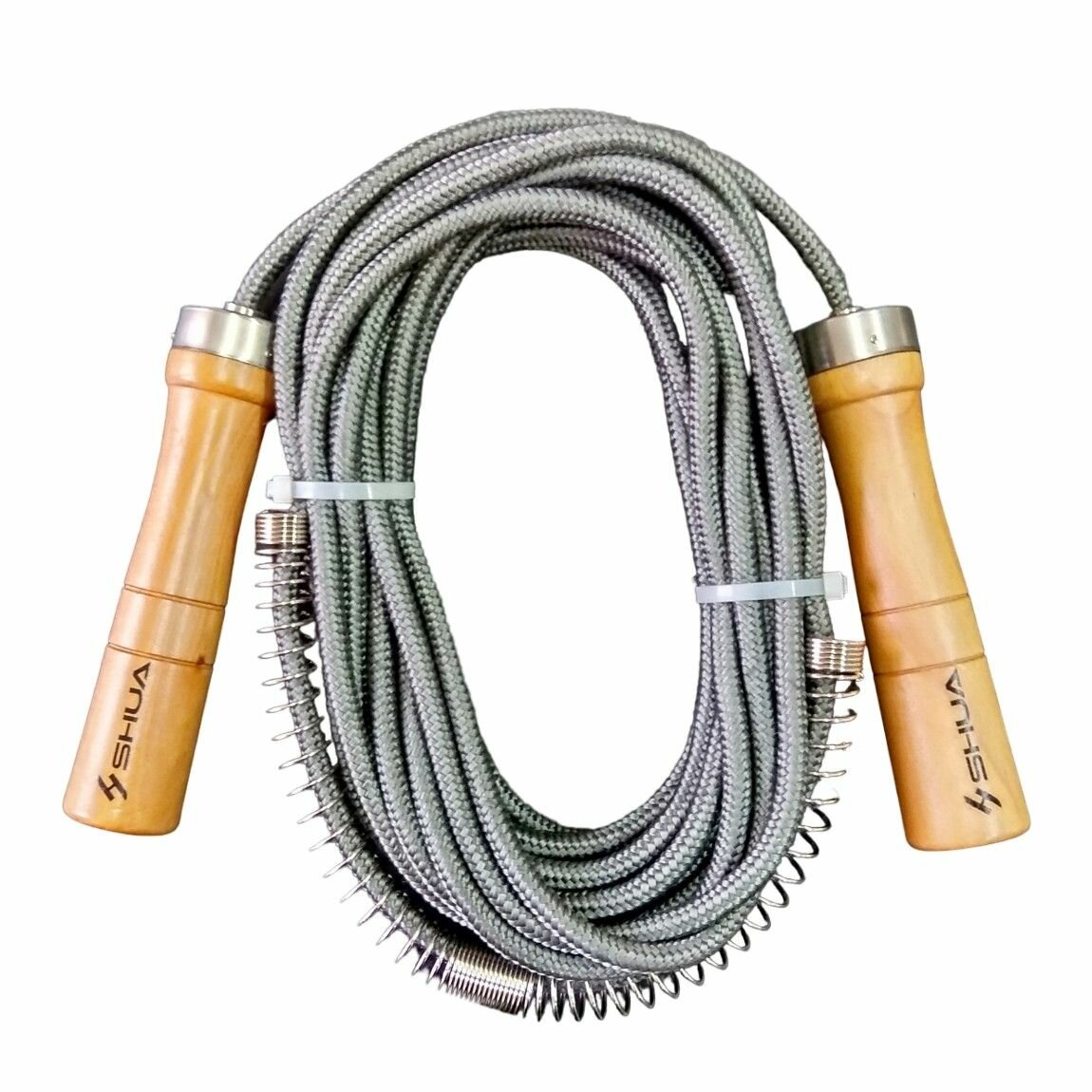Скакалка SHUA 32259-10 SHUA, деревянные ручки, жёлтая, длина шнура 1000 см