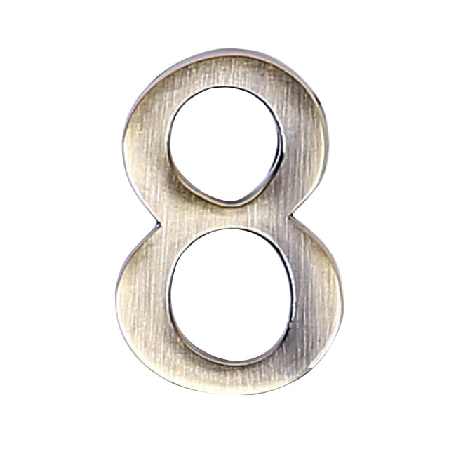 Цифра 8 самоклеящаяся металлическая антик бронза декоративная цифра для табличек