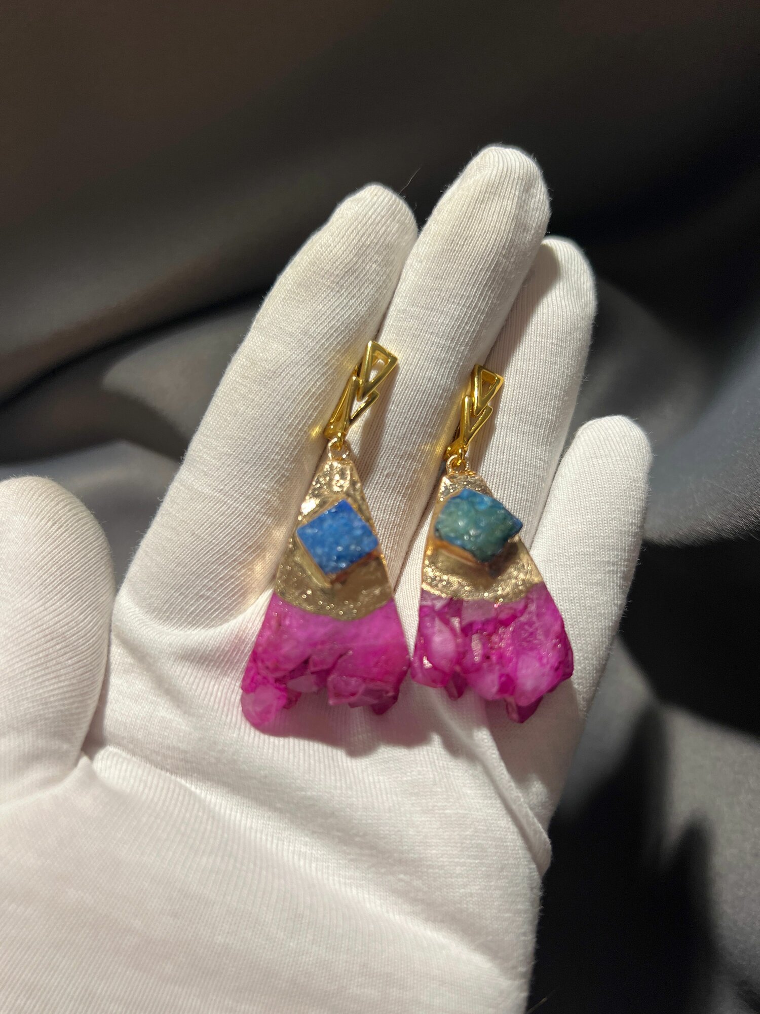 Серьги, кварц