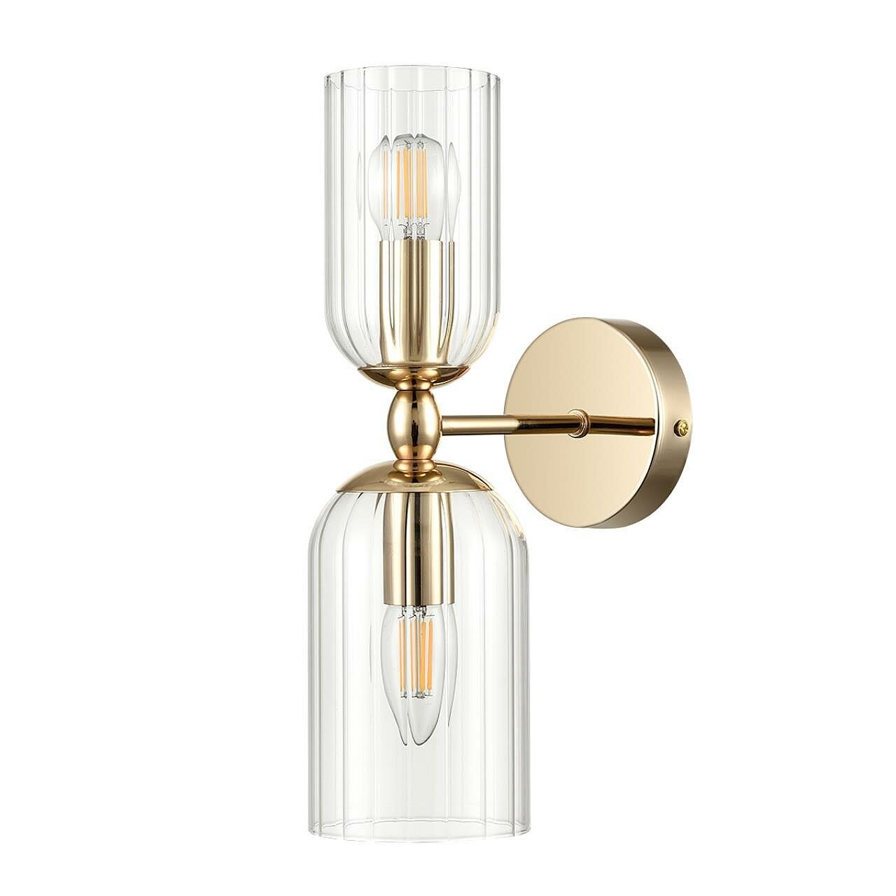 Настенное бра Lumion Kassia 6586/2W, E14, 80Вт, кол-во ламп:2шт, Золото