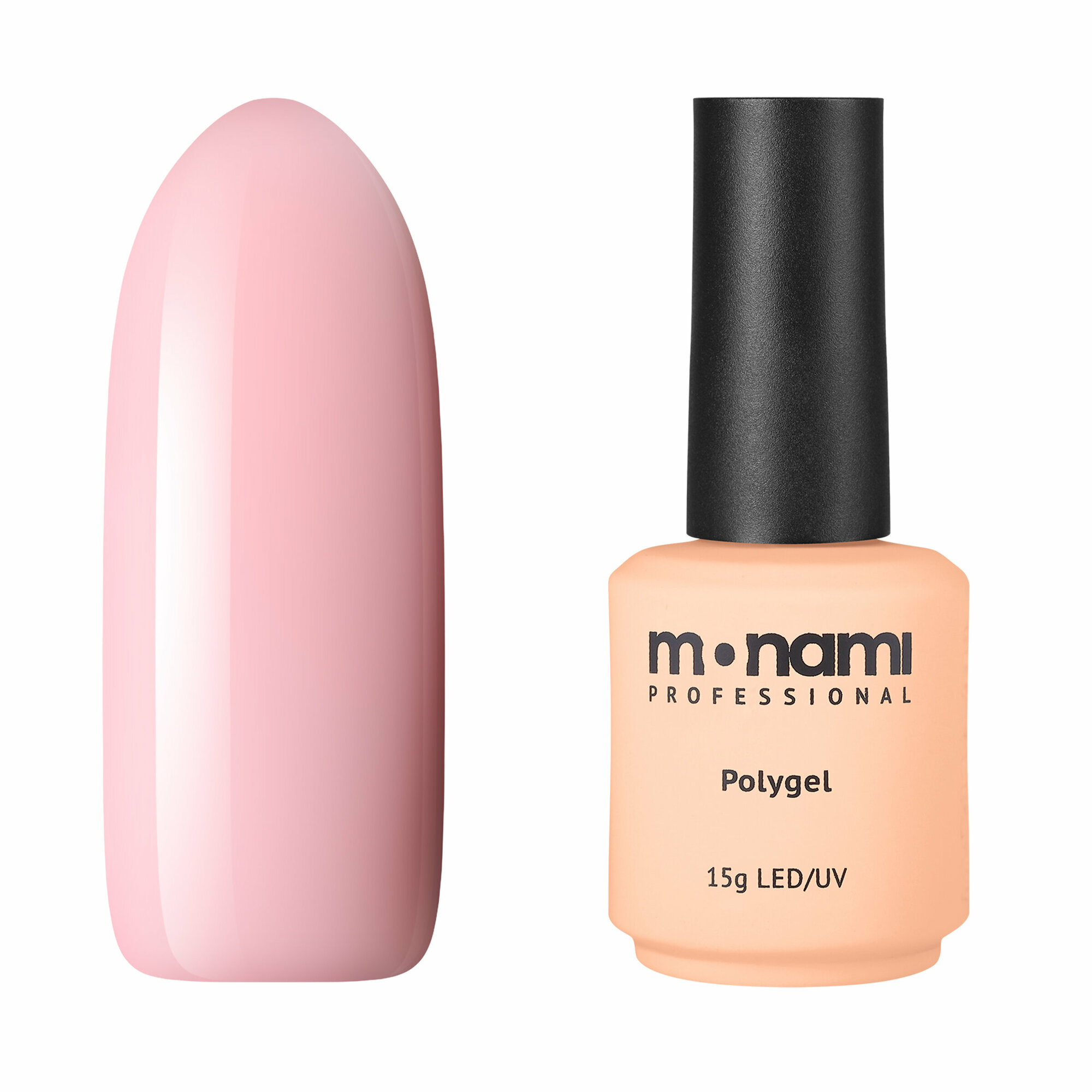 Полигель Monami "Professional", укрепляющий, липкий слой, розовый