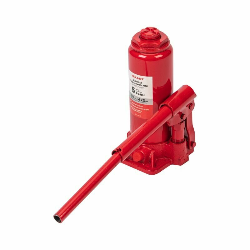 Домкрат автомобильный гидравлический бутылочный, аксессуары для ремонта в салон грузовой техники, гаража машины или автосервиса, 5 т