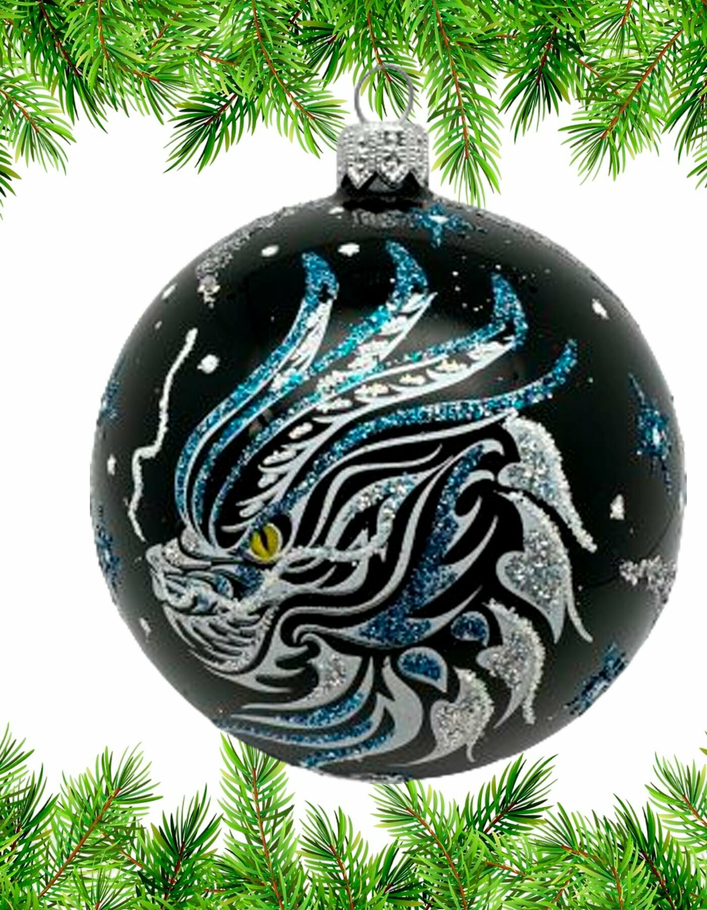 Шар 85мм Зодиак-"Космос", черный