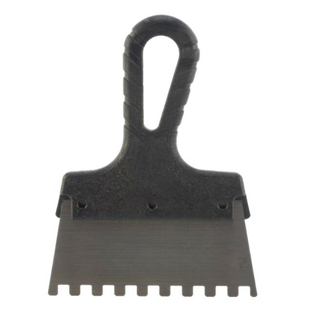 Шпатель зубчатый с антикоррозийным покрытием, 150 мм, зуб 6x6 мм, арт.6299, инструмент