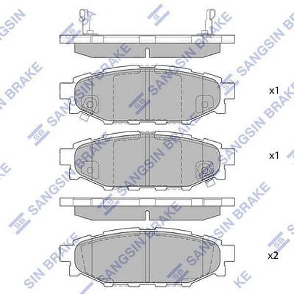 HI-Q SP2118 sp2118 колодки дисковые задние\ Subaru (Субару) Legacy (Легаси) IV 2.0i / 2.5 I / Outback (Аутбек)