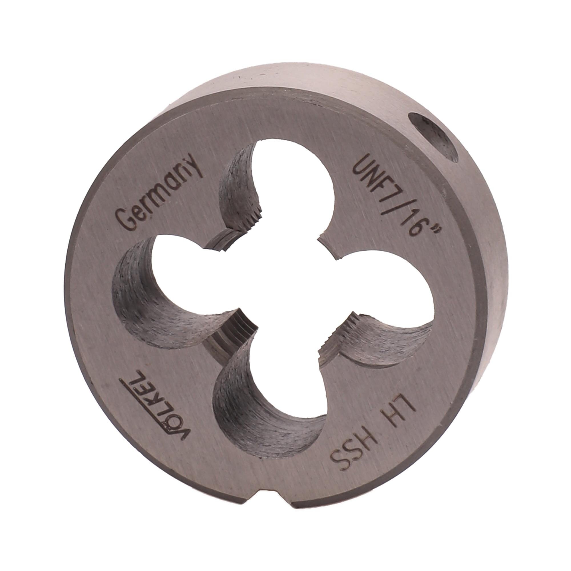 Плашка левая Volkel UNF 7/16"-20 HSS DIN EN 22568 2A 30x11мм V24220