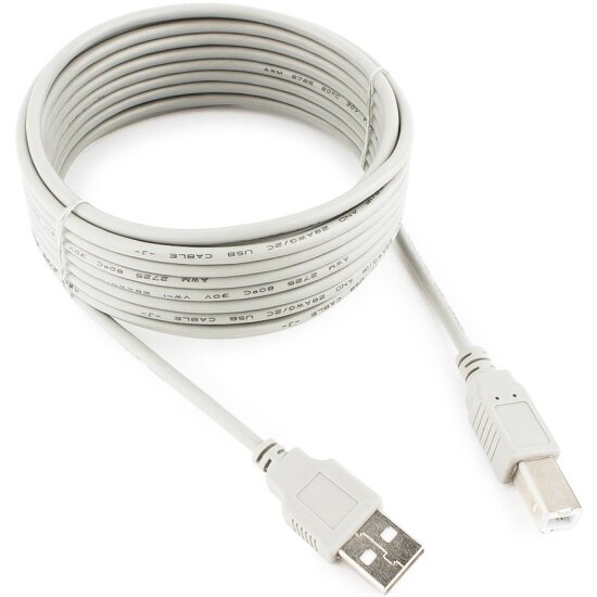 Кабель USB2.0 Cablexpert CC-USB2-AMBM-6-N, AM/BM, медь, Pro, 1.8м, серый