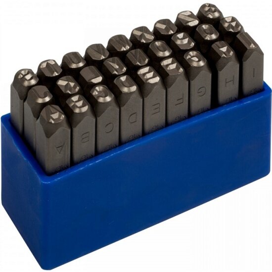 Набор ударных клейм King Tony 11427SQ06, 6мм, буквы-латиница, 27 предметов