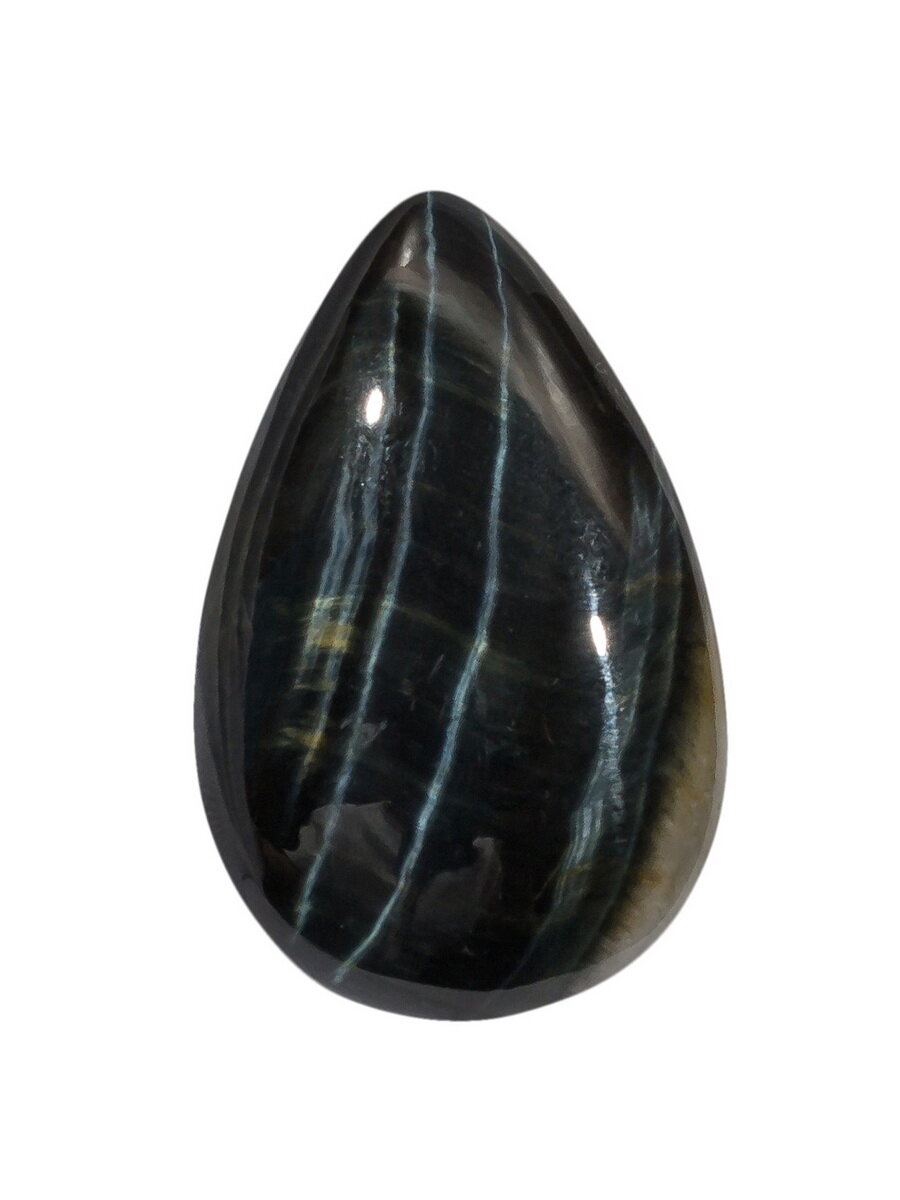 Кабошон Соколиный глаз 40х26х6 мм.