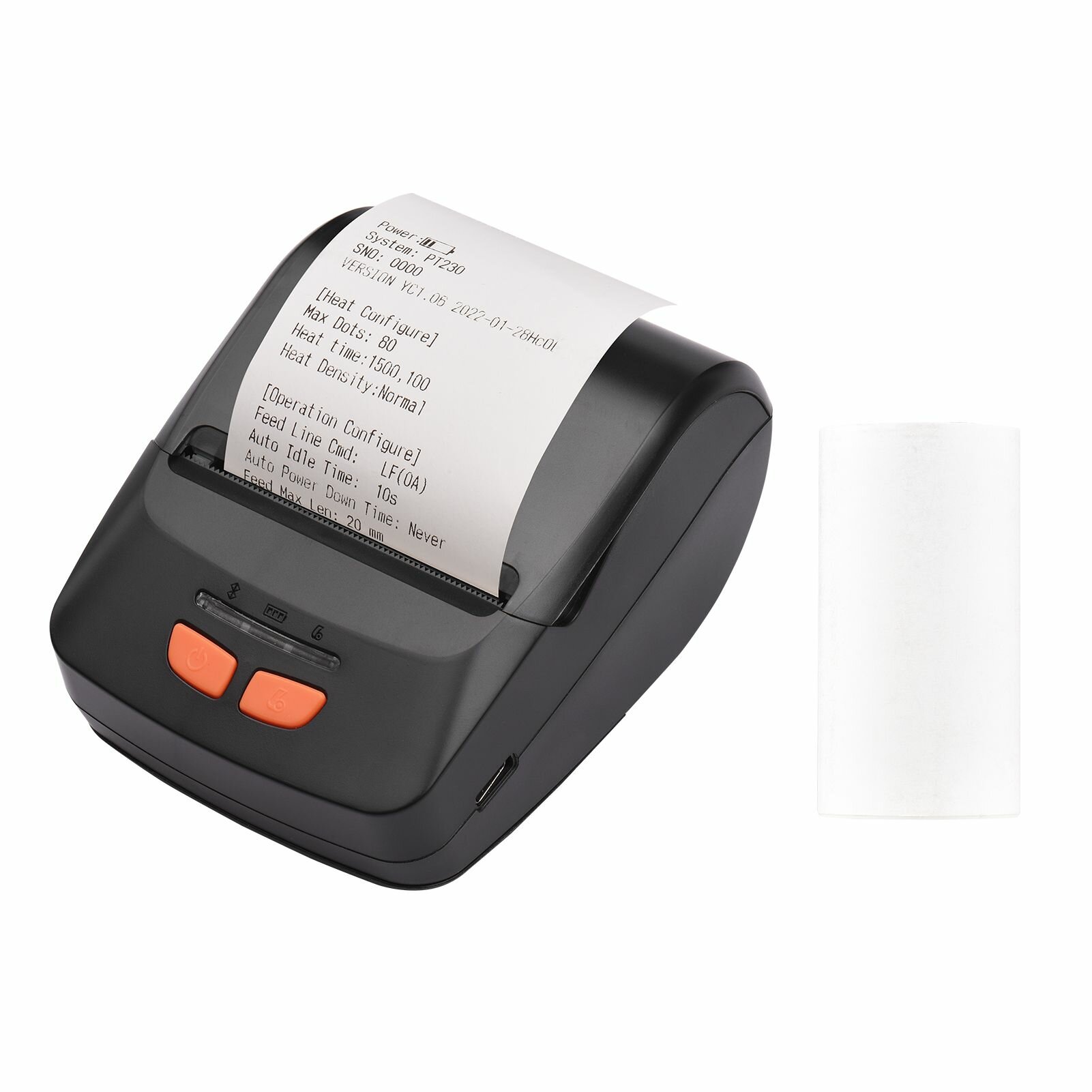 Портативный 58-миллиметровый термопринтер для чеков, беспроводной Bluetooth-принтер для мобильных устройств, совместимый с Android, IOS и Windows