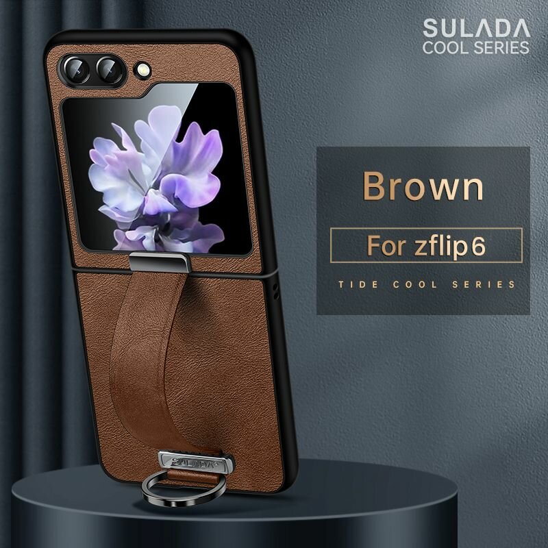 SULADA Роскошное ОПремиум коже чехол для Samsung Galaxy Z Flip 6 / Самсунг Z Flip 6