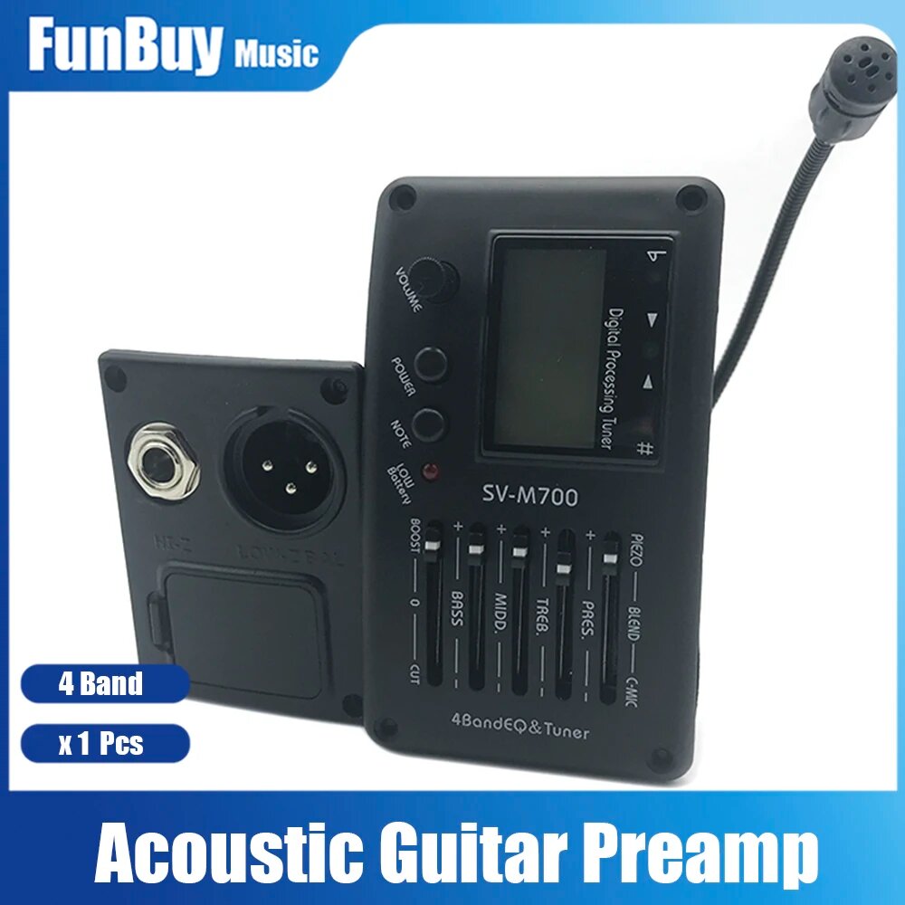 IFUNPLAY SV-M700 4-полосный эквалайзер для акустической гитары