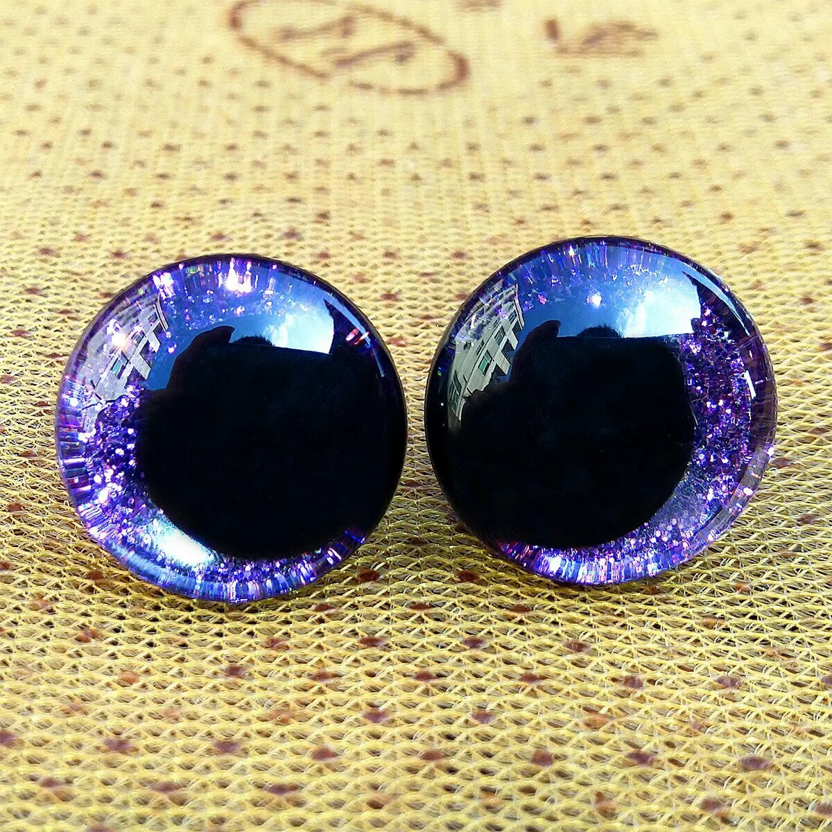Блестящие глаза для вязаных игрушек 20 шт. Purple, 18mm