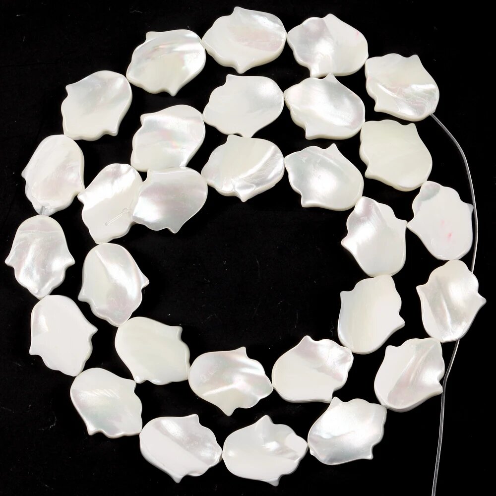 Бусины из раковин Fascinante Viento Белый, 28pcs 12x15mm