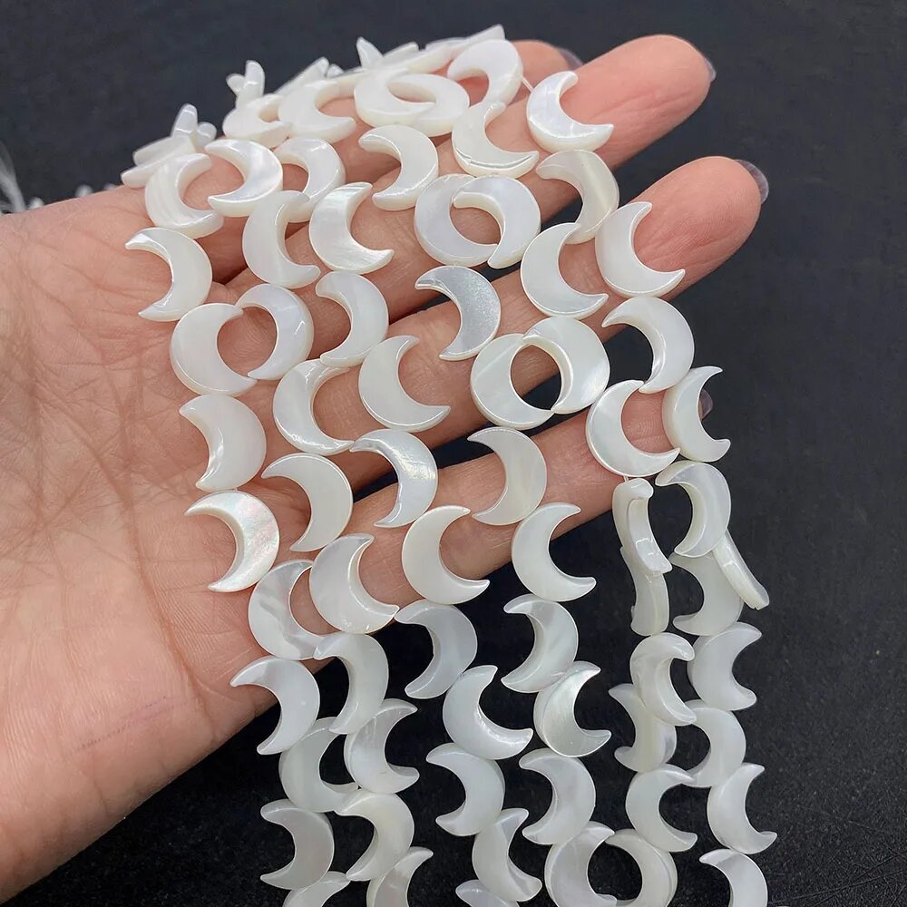 Бусины из ракушек LILDBZ лунная форма 6-12 мм 6x8mm-52pcs