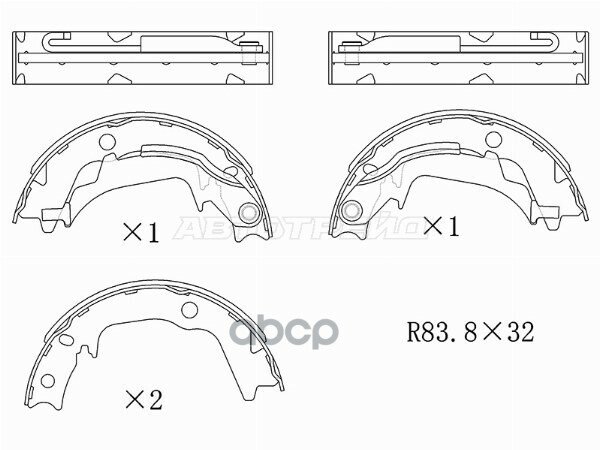 Колодки тормозные барабанные (Стояночный тормоз) Hyundai Sonata 98-13 / Kia Soul 08-16 Sat арт. ST-58350-2KA00
