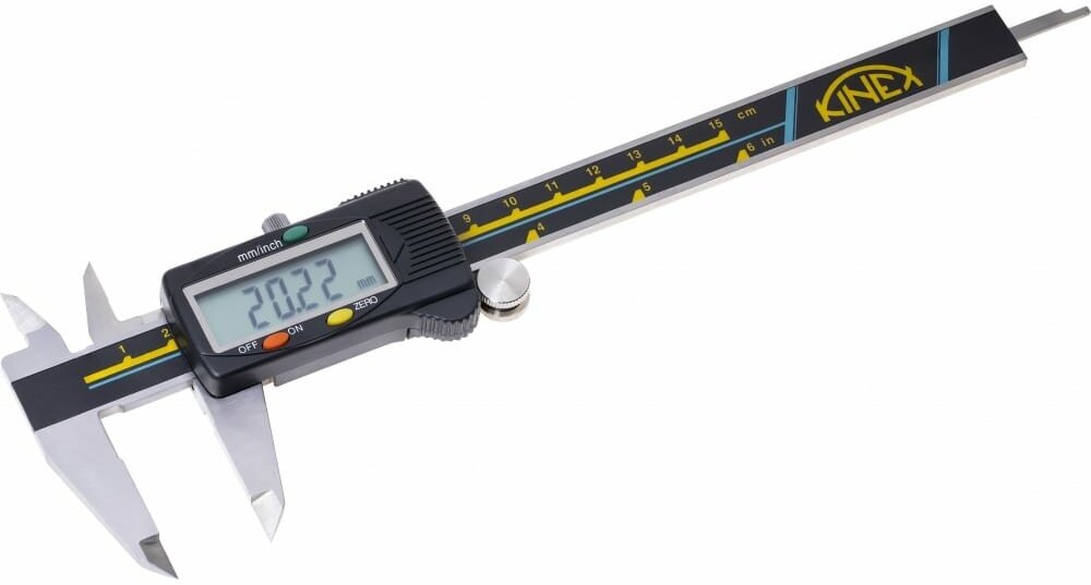 Электронный штангенциркуль Kinex 150/40 мм, 0,01 мм 6040-02-150