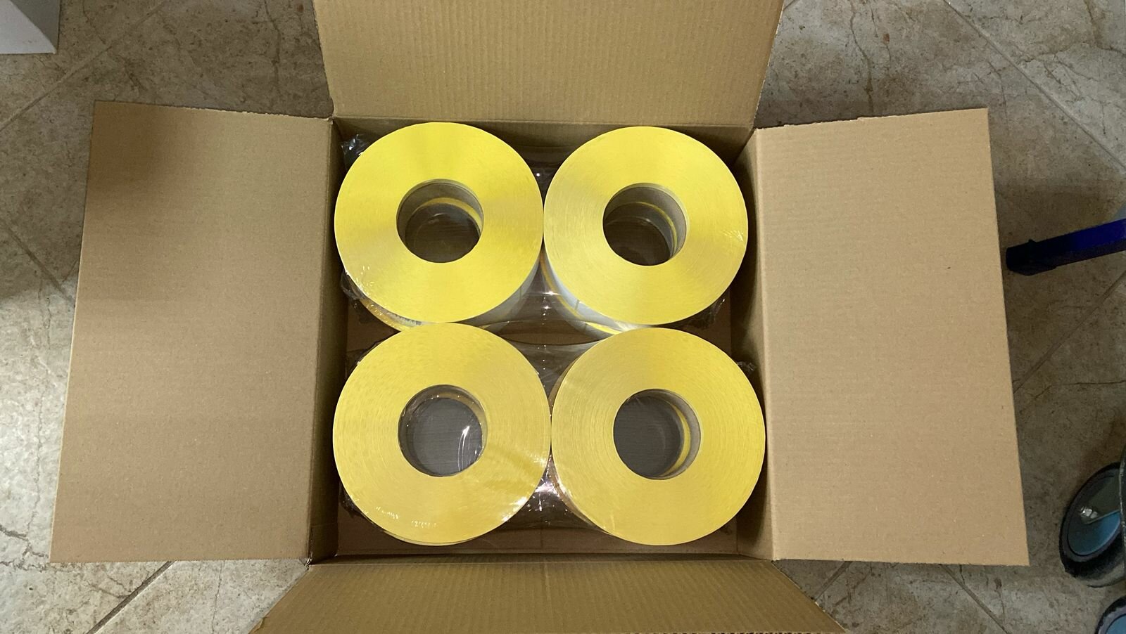 Термоэтикетка 58х60 (3000, d40) ЭКО самоклеящиеся 8 шт в коробке