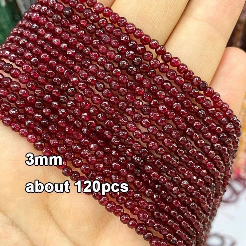 Бусины LUOMAN XIARI камешки красный рубин зеленый халцедон коралл круглые овальные Бордовый, Type17