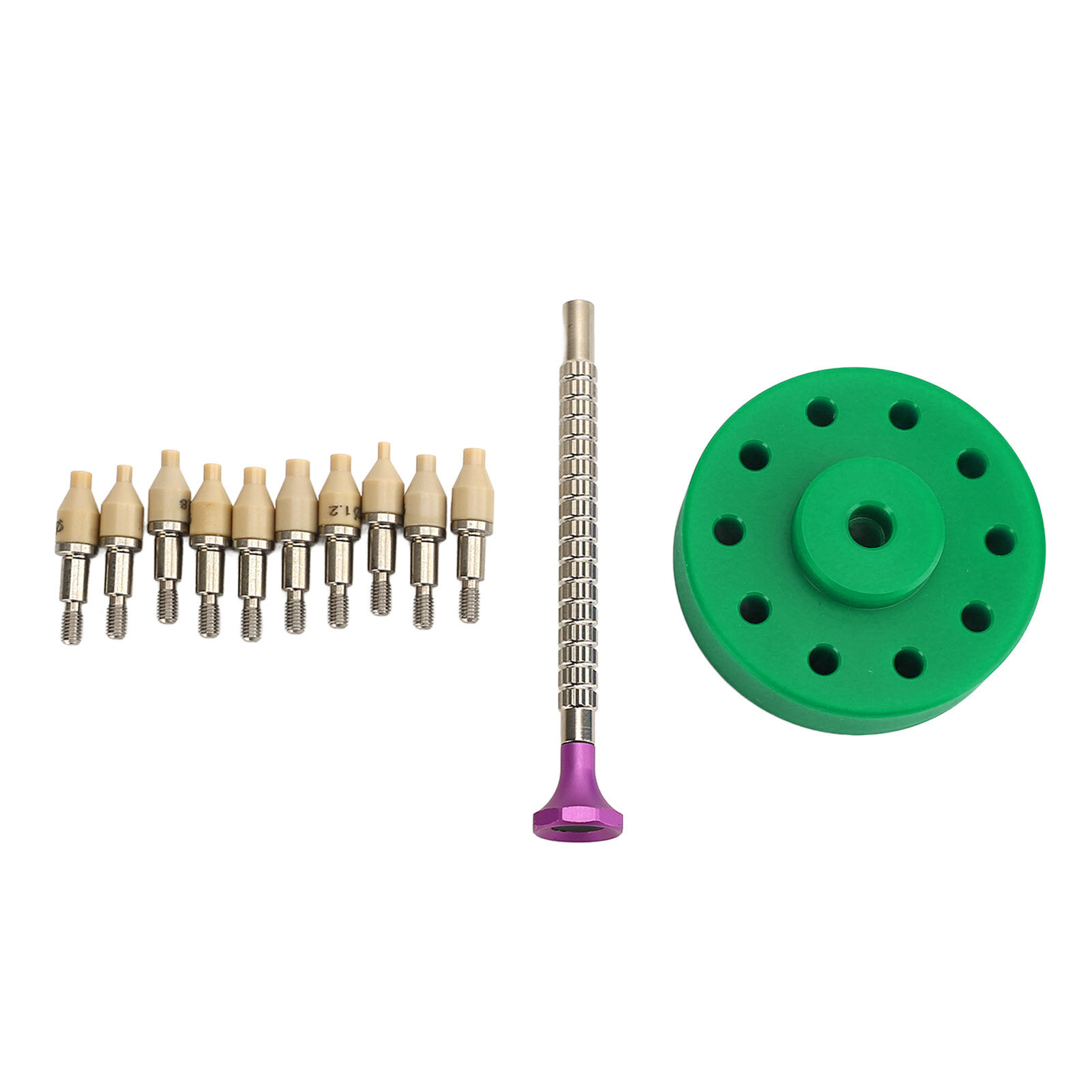 Инструмент для установки стрелок часов, набор из 10 предметов, зеленый, инструмент для часовщика для настройки пресса, установка иглы и приспособление для настройки стрелок часов