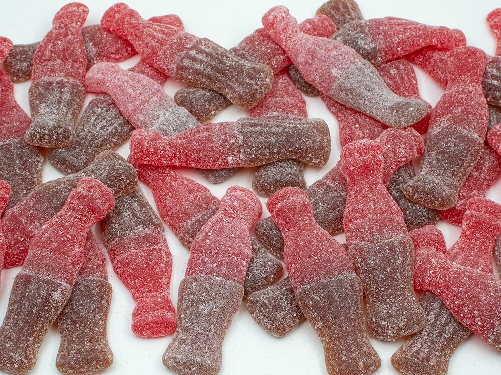 Жевательный мармелад HALAL "Гигантская бутылочка кола, вишня" кислая 1кг RAVAZZI/Италия