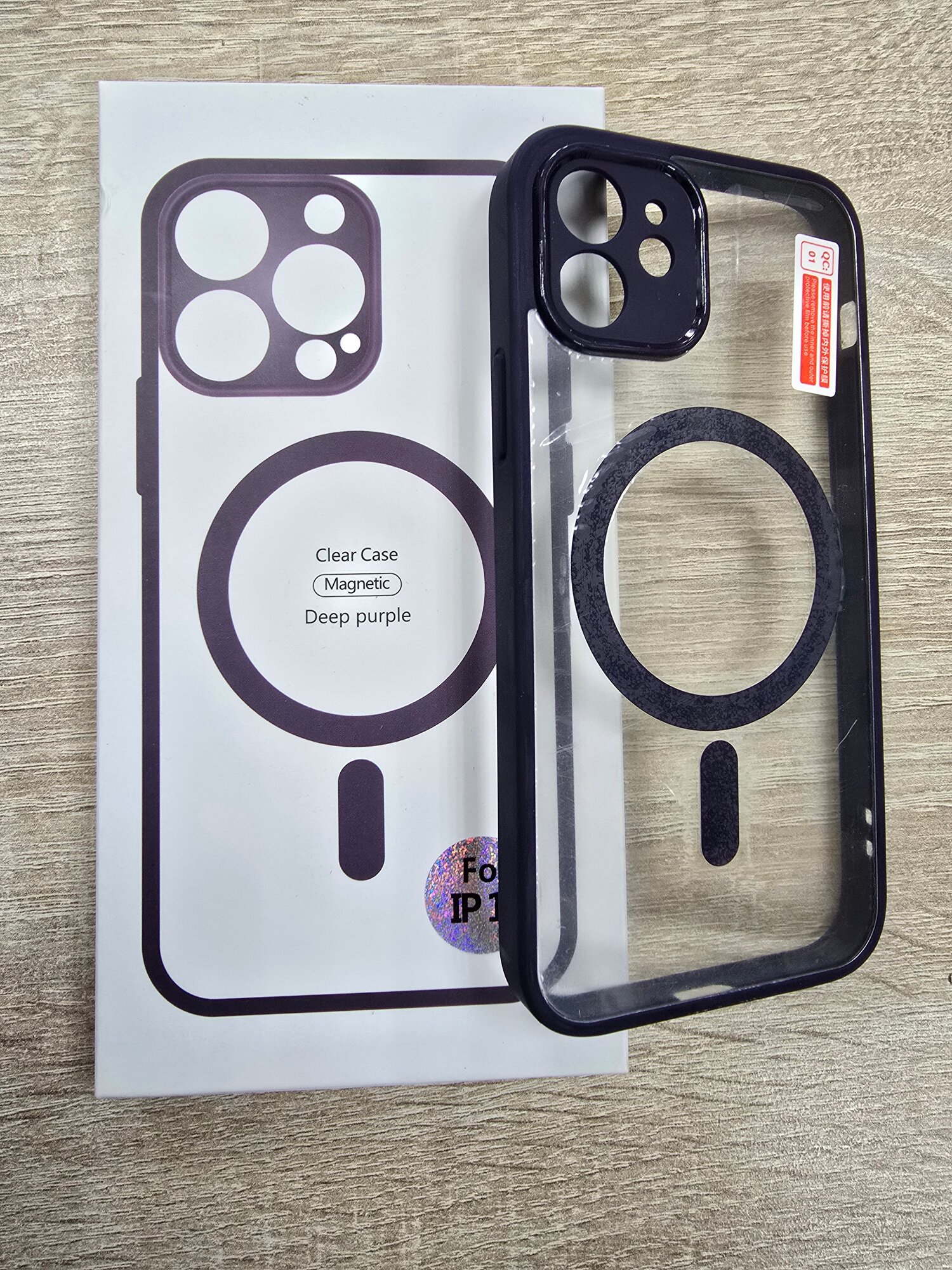Чехол для iPhone 12 6.1", Clear Case Color with Magsafe, С защитой камер, Deep Purple