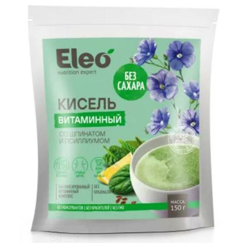 Кисель витаминный со шпинатом и псиллиумом ELEO 150 г