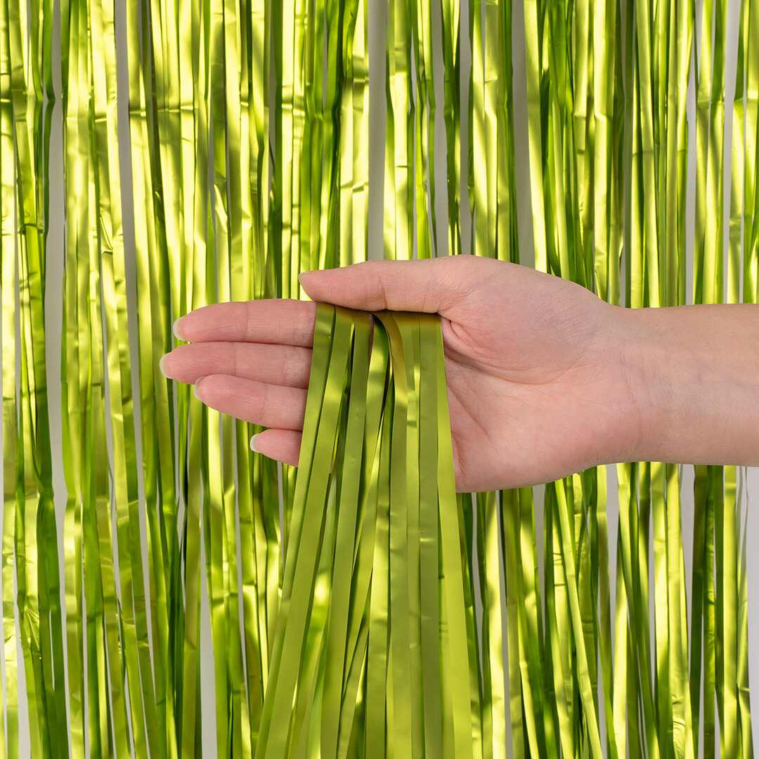 Дождик-занавес Волна веселья Зеленый, Матовый металл, 100х200 см