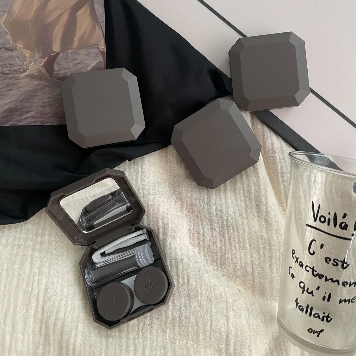 Контейнер для линз coffee 1pcs