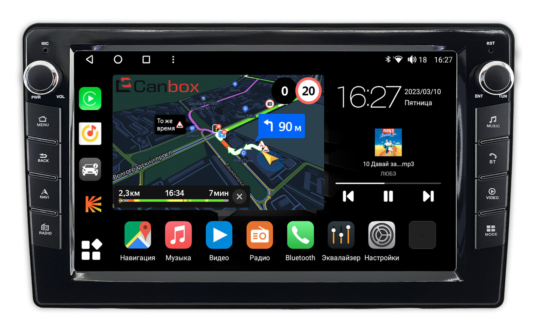 Штатная магнитола Canbox M-Line 7821-9-0568 Audi 100 (C3) 1988-1991 Android 10 (4G-SIM, 2/32, DSP, IPS) С крутилками