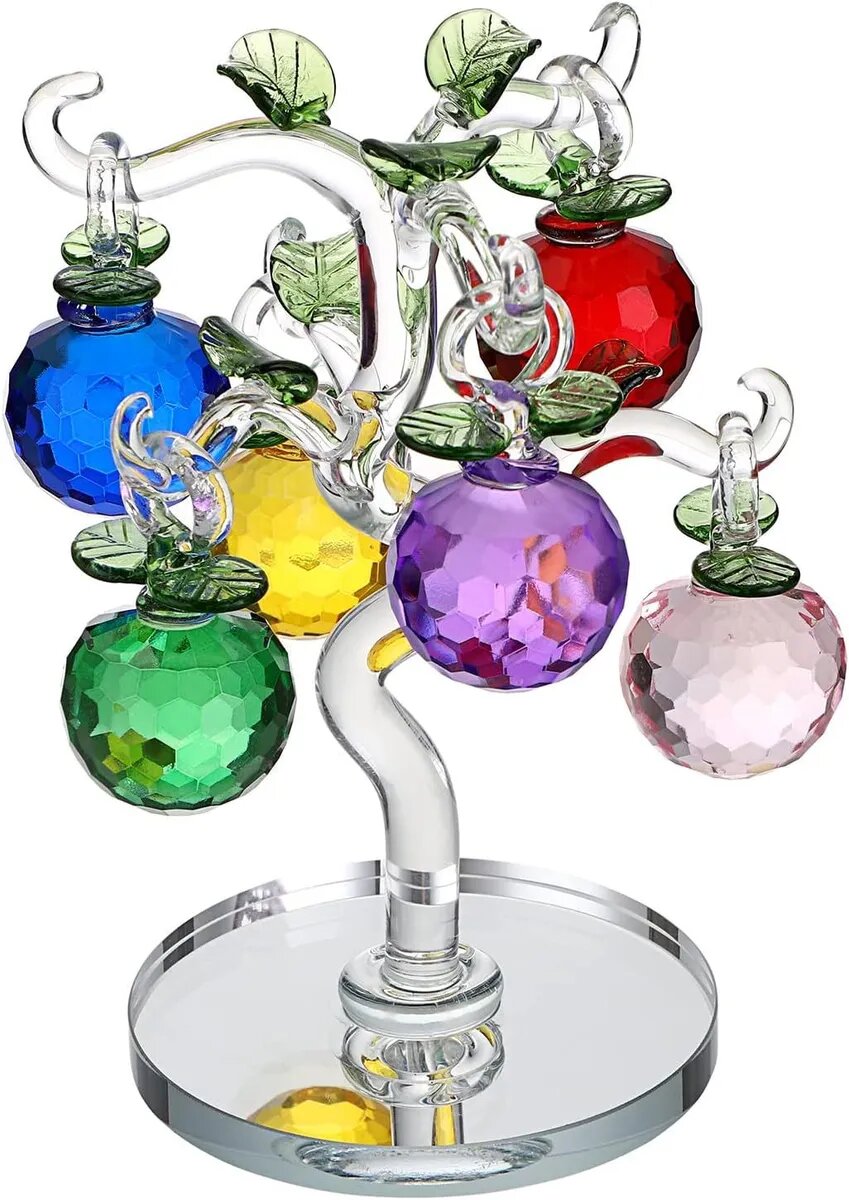 Искусственная Стеклянная Яблоня - Украшение Стола По Фэн-шуй