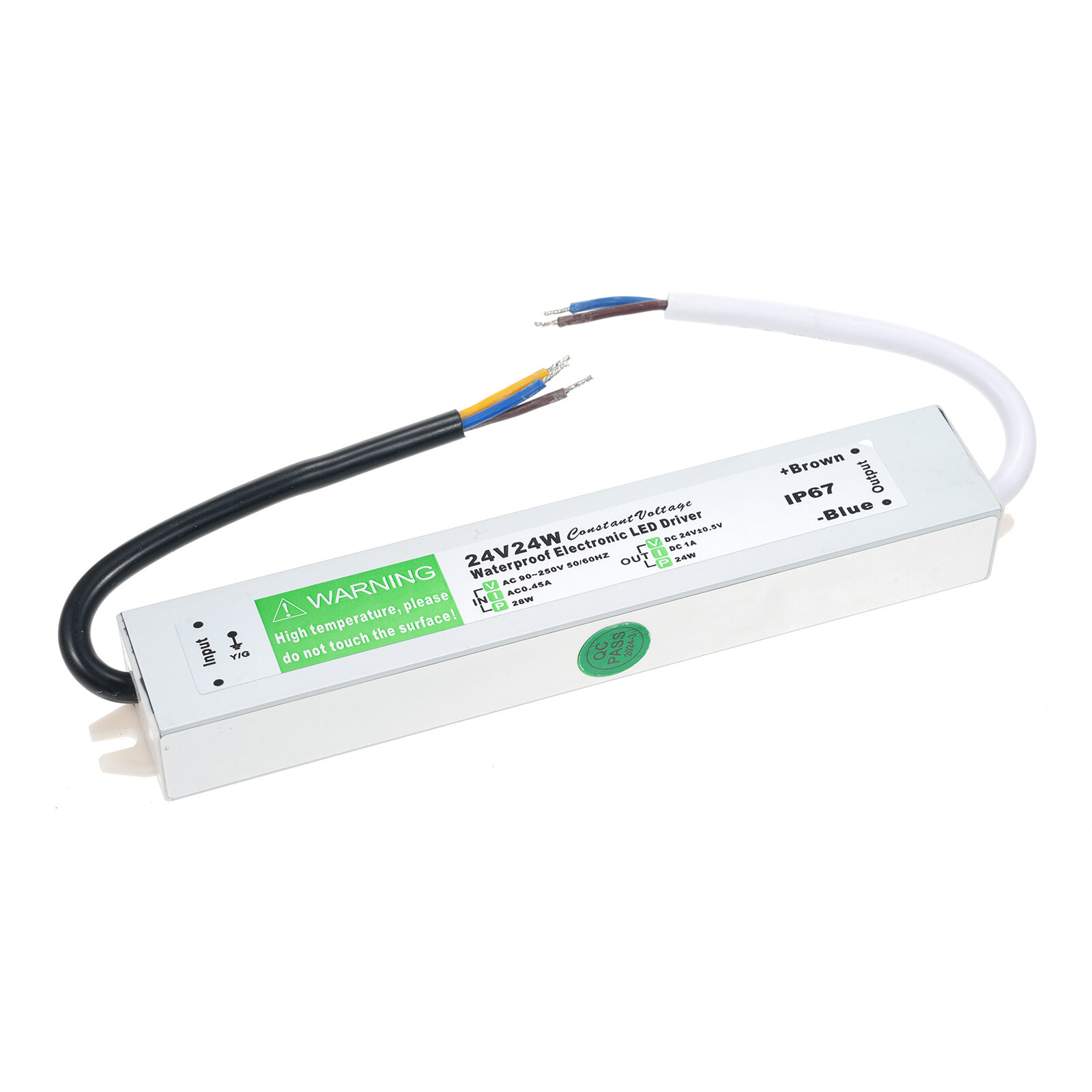 IP67 Водонепроницаемый светодиодный драйвер, выключатель, блок питания, трансформатор, адаптер переменного тока 90 В-250 В в постоянный ток 24 В 24 Вт, постоянное выходное напряжение для светодиодной ленты, наружная вывеска, лайтбокс