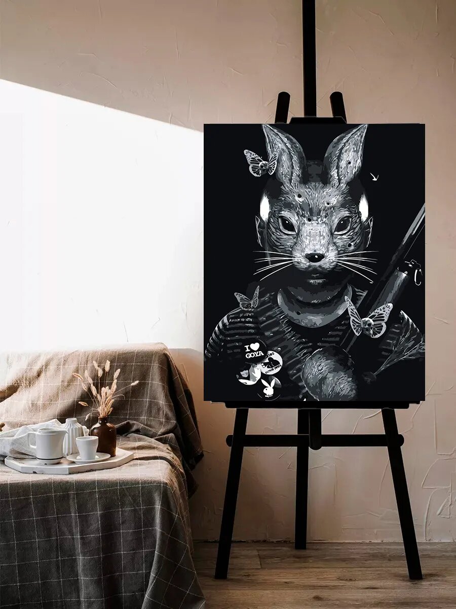 Картина по номерам Брутальный Кролик Животное Заяц