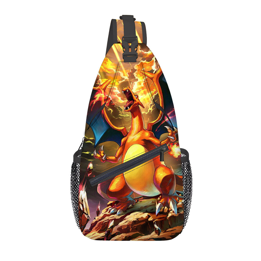 Нагрудная сумка Пикачу для мужчин и женщин, сумка через плечо, сундук из ткани Оксфорд, небольшая сумка через плечо для спорта и отдыха, рюкзак, мужская сумка