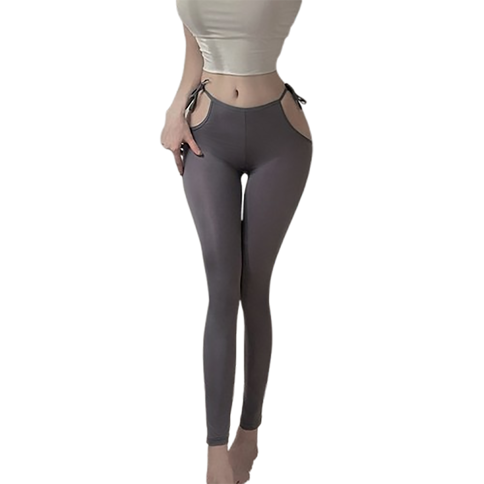 Женские сексуальные брюки для йоги с открытыми промежностями Аутизм Секс на улице Невидимая молния