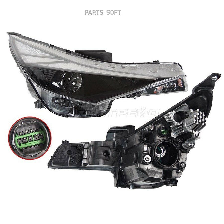 Фара Hyundai Elantra 20-23 (Справа/ Галоген/ ДХО/ С электрокорректором) SAT ST-121-11HDEL20R | цена за 1 шт