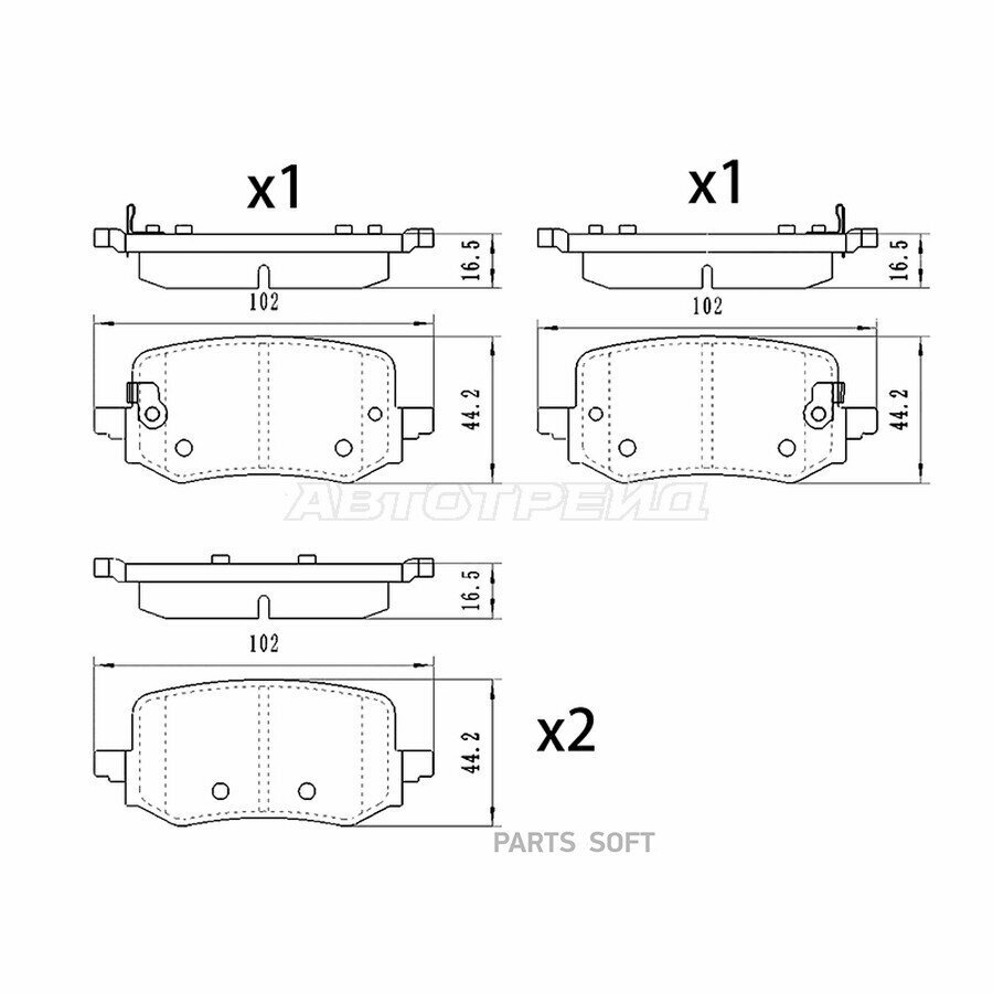 Колодки тормозные (Сзади) Hyundai Tucson 21- / Kia Sportage 21- SAT ST-28-0005 | цена за 1 шт